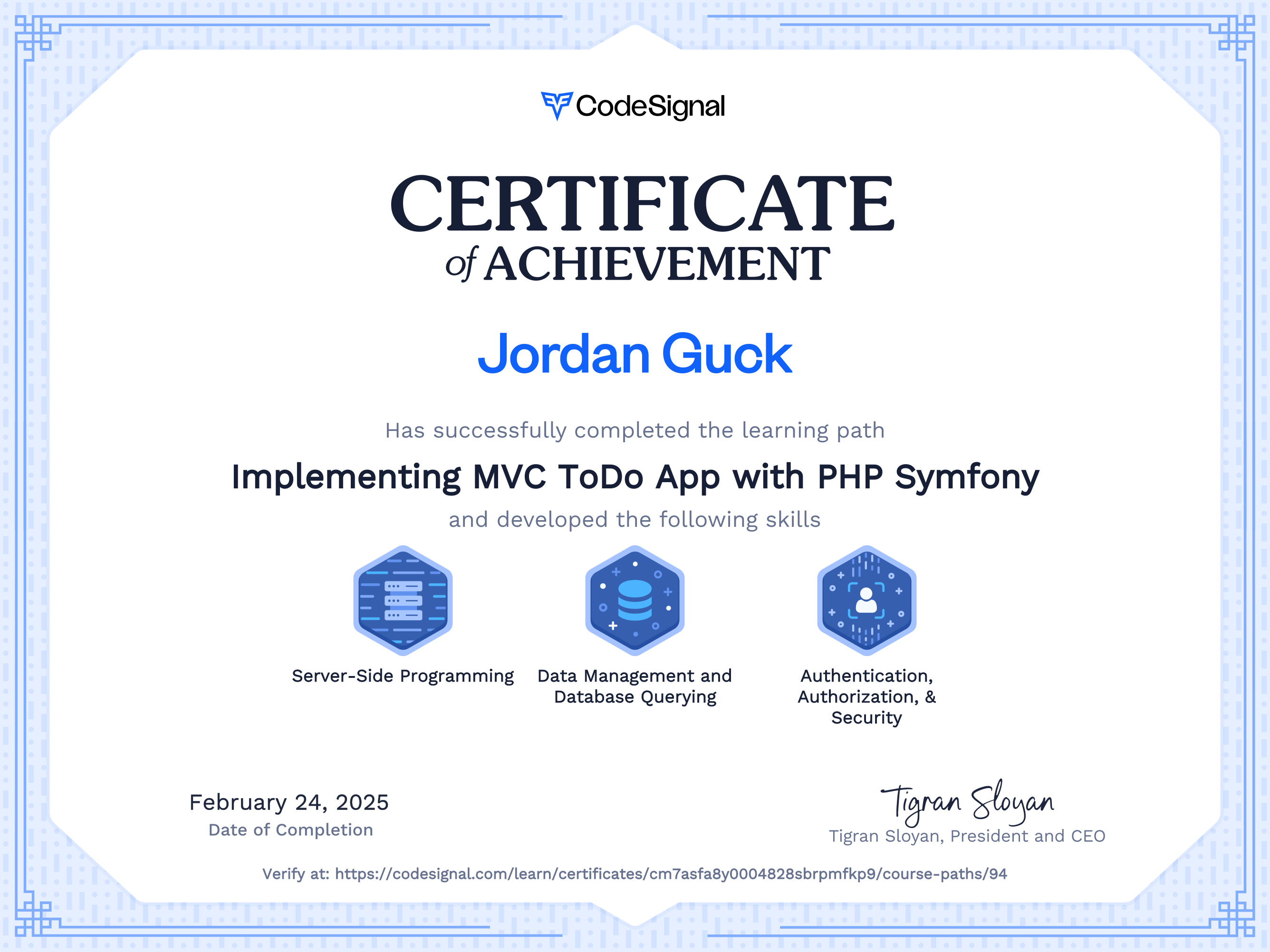 Path Certificate For Implementing Mvc Todo App With Php Symfony 7403