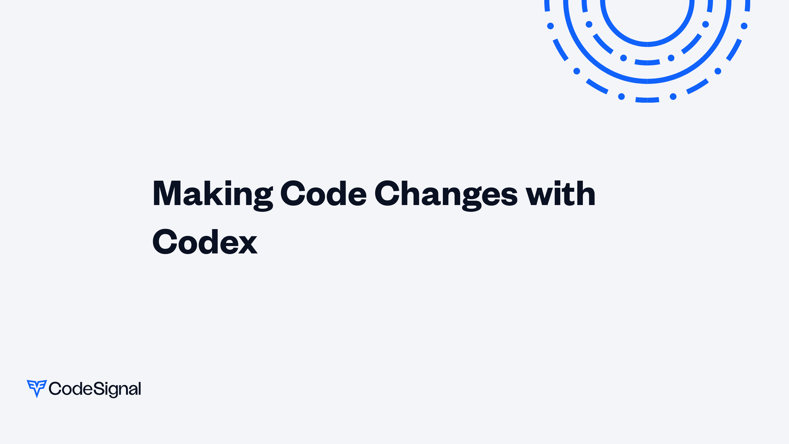 Making Code Changes with Codex | CodeSignal Learn