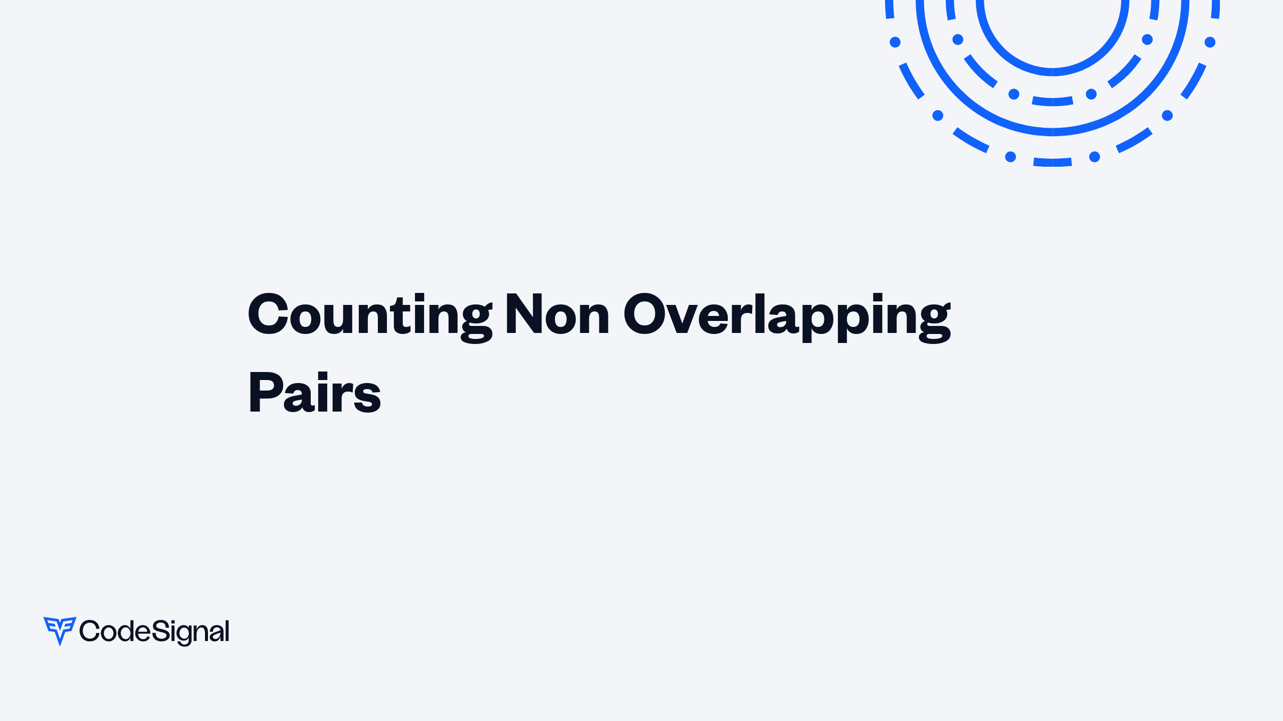 Counting Non Overlapping Pairs | CodeSignal Learn