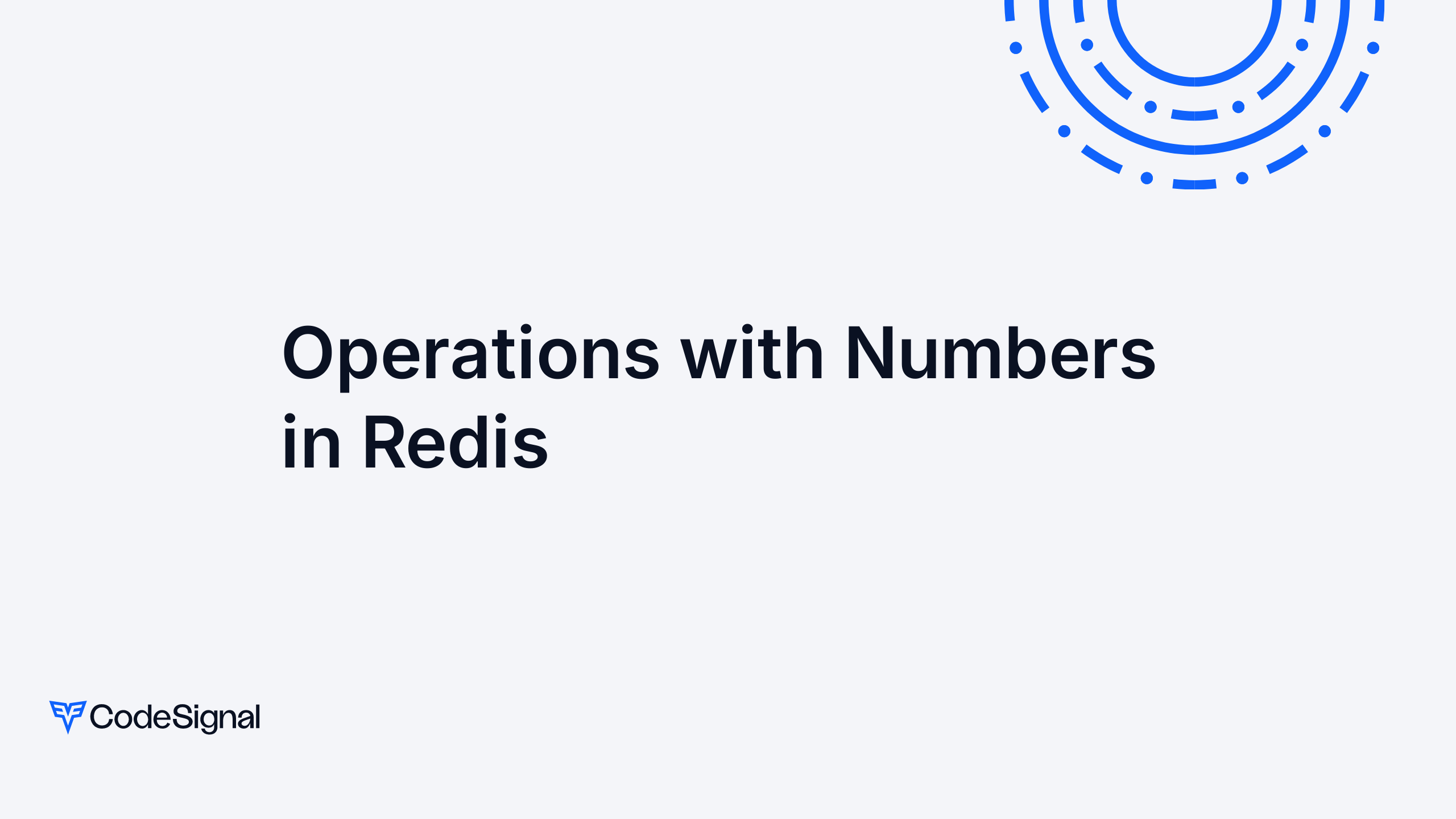 Operations With Numbers In Redis Codesignal Learn