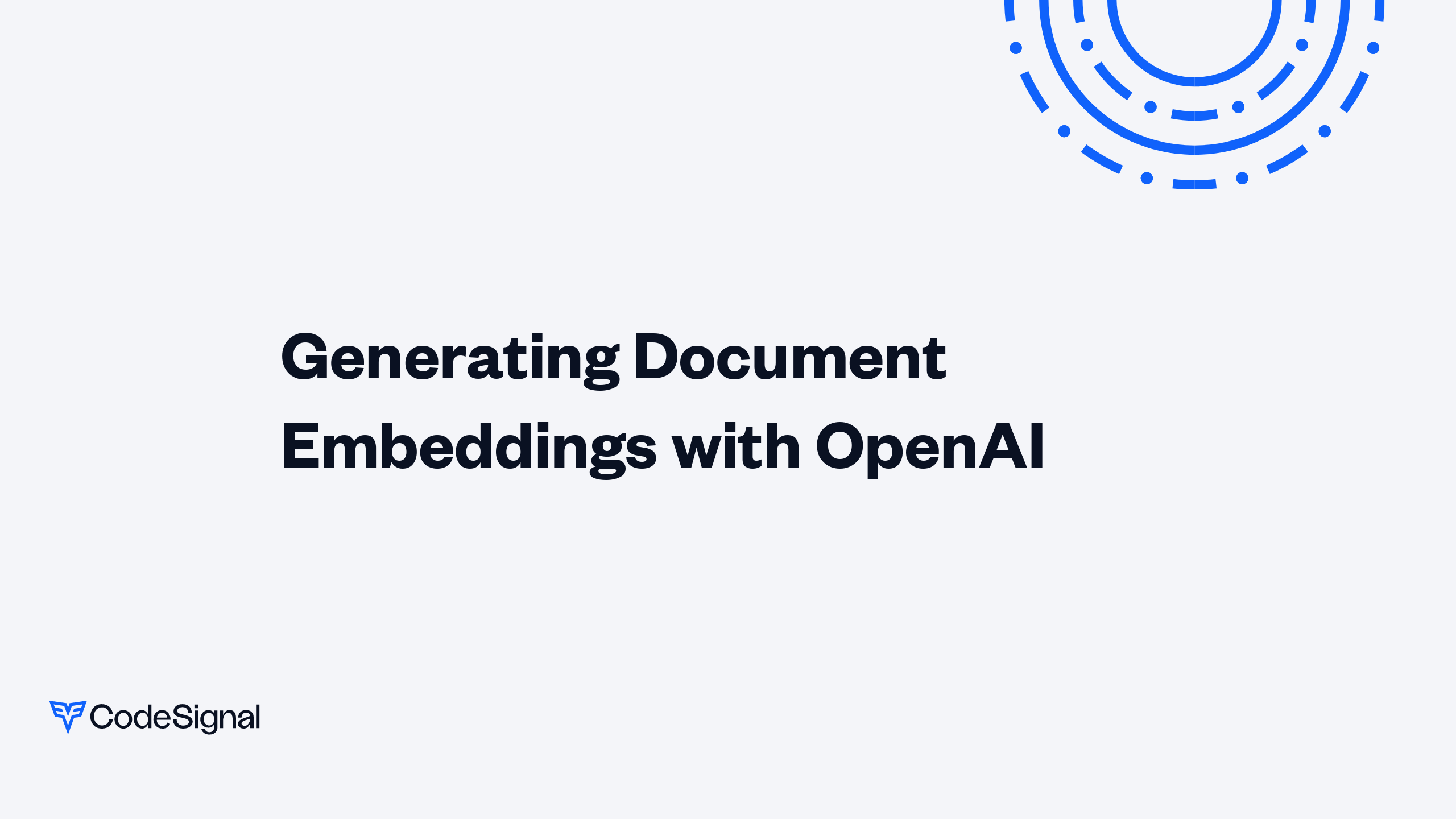 Generating Document Embeddings with OpenAI | CodeSignal Learn