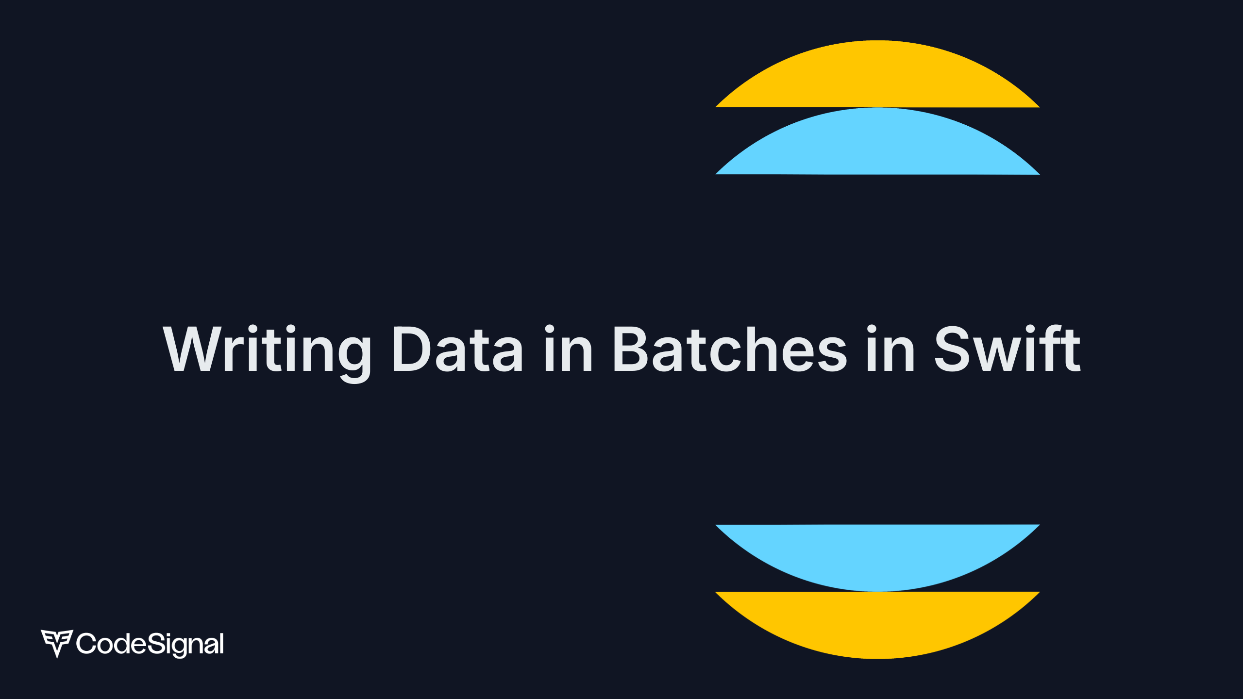 Writing Data In Batches In Swift Codesignal Learn
