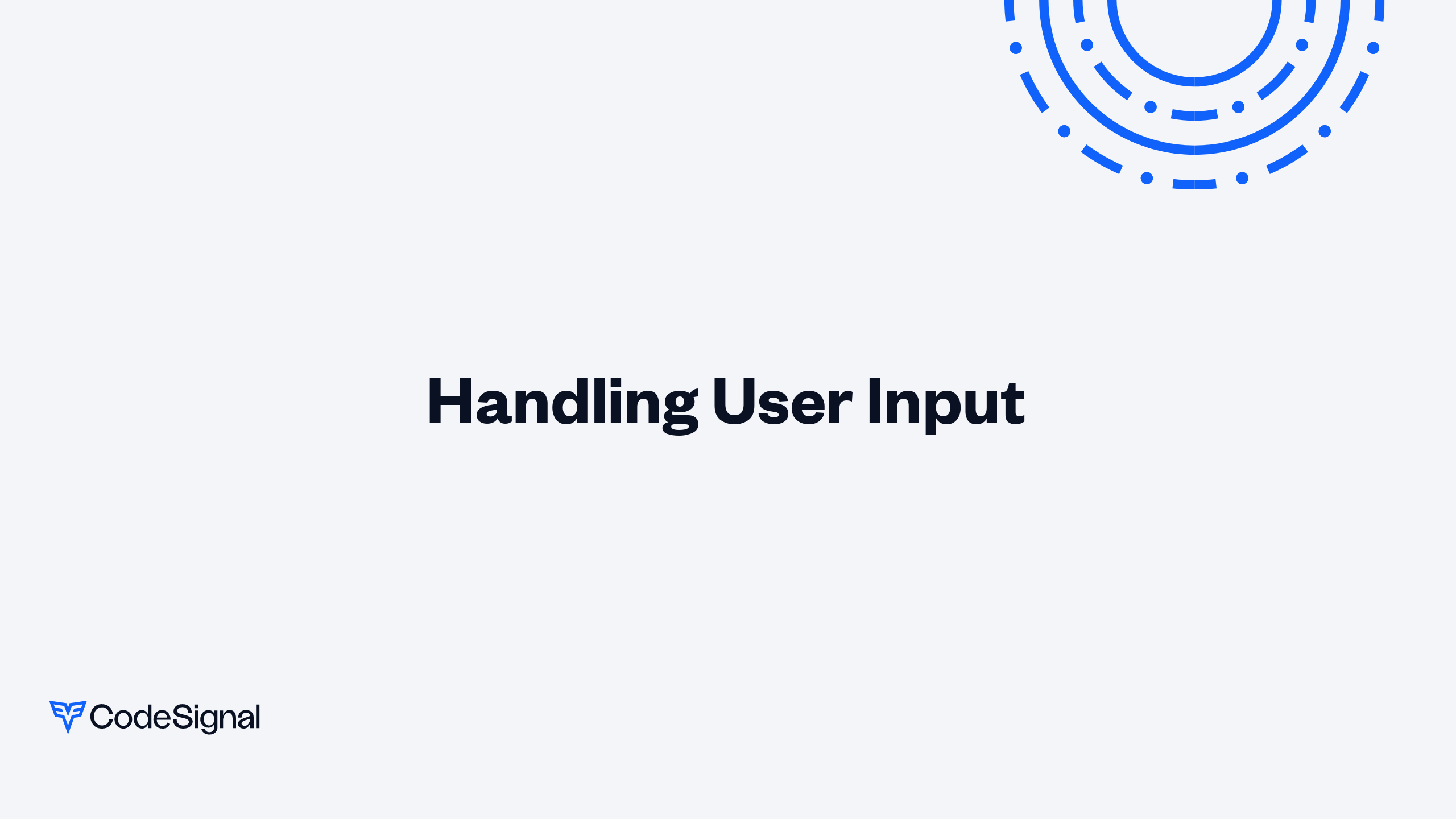Handling User Input | CodeSignal Learn