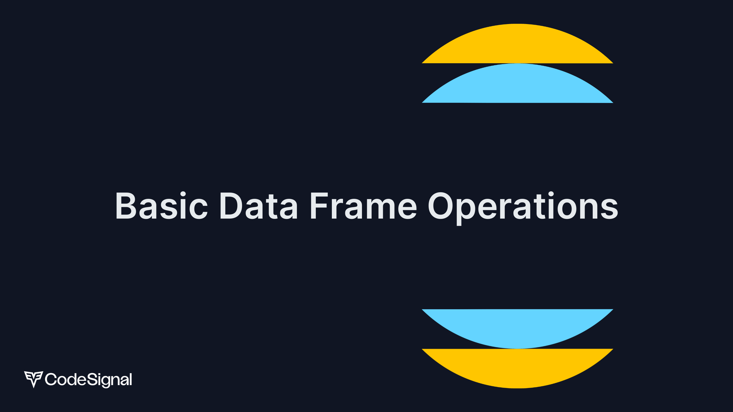 Basic Data Frame Operations | CodeSignal Learn