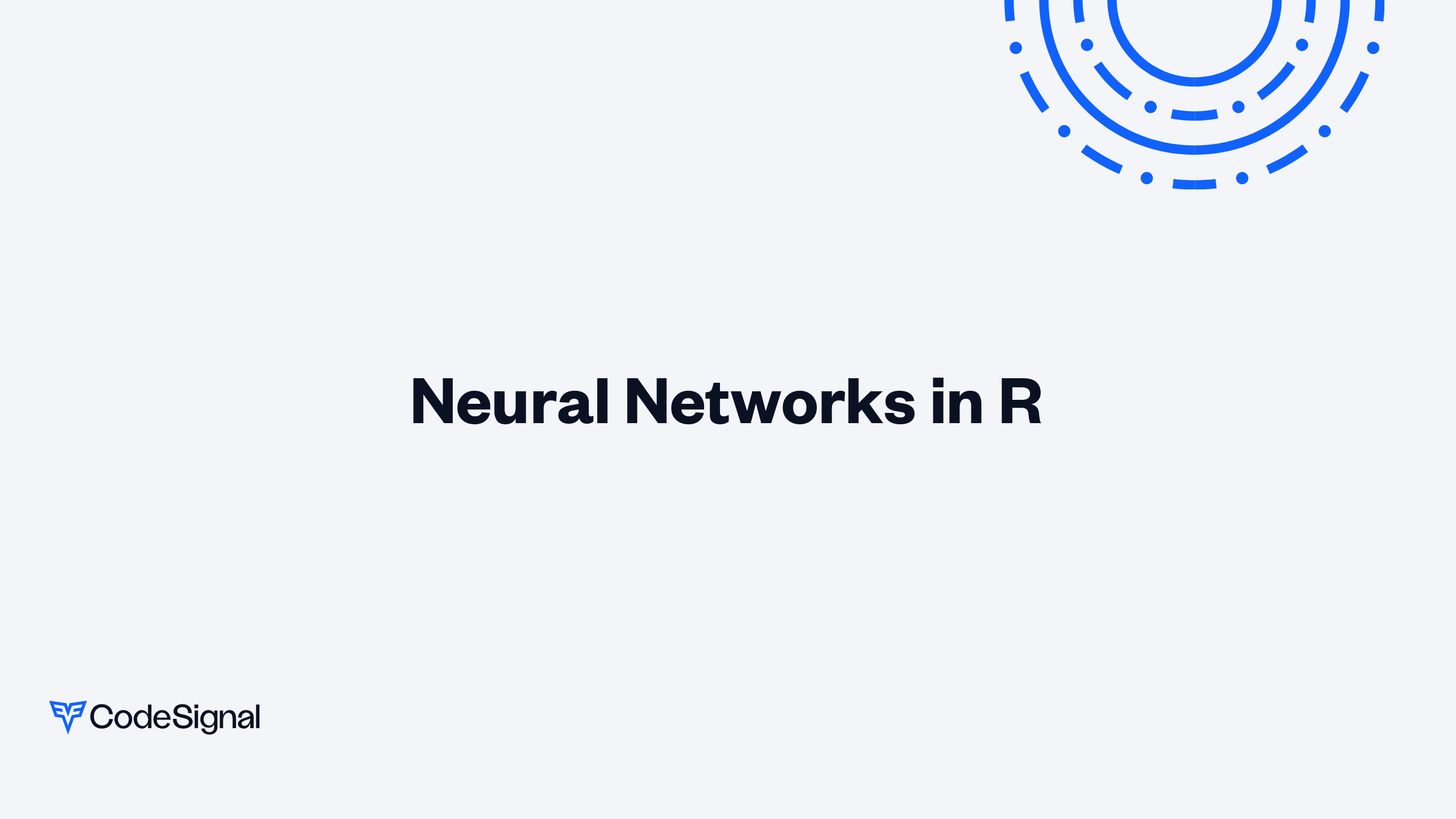 Neural Networks in R | CodeSignal Learn