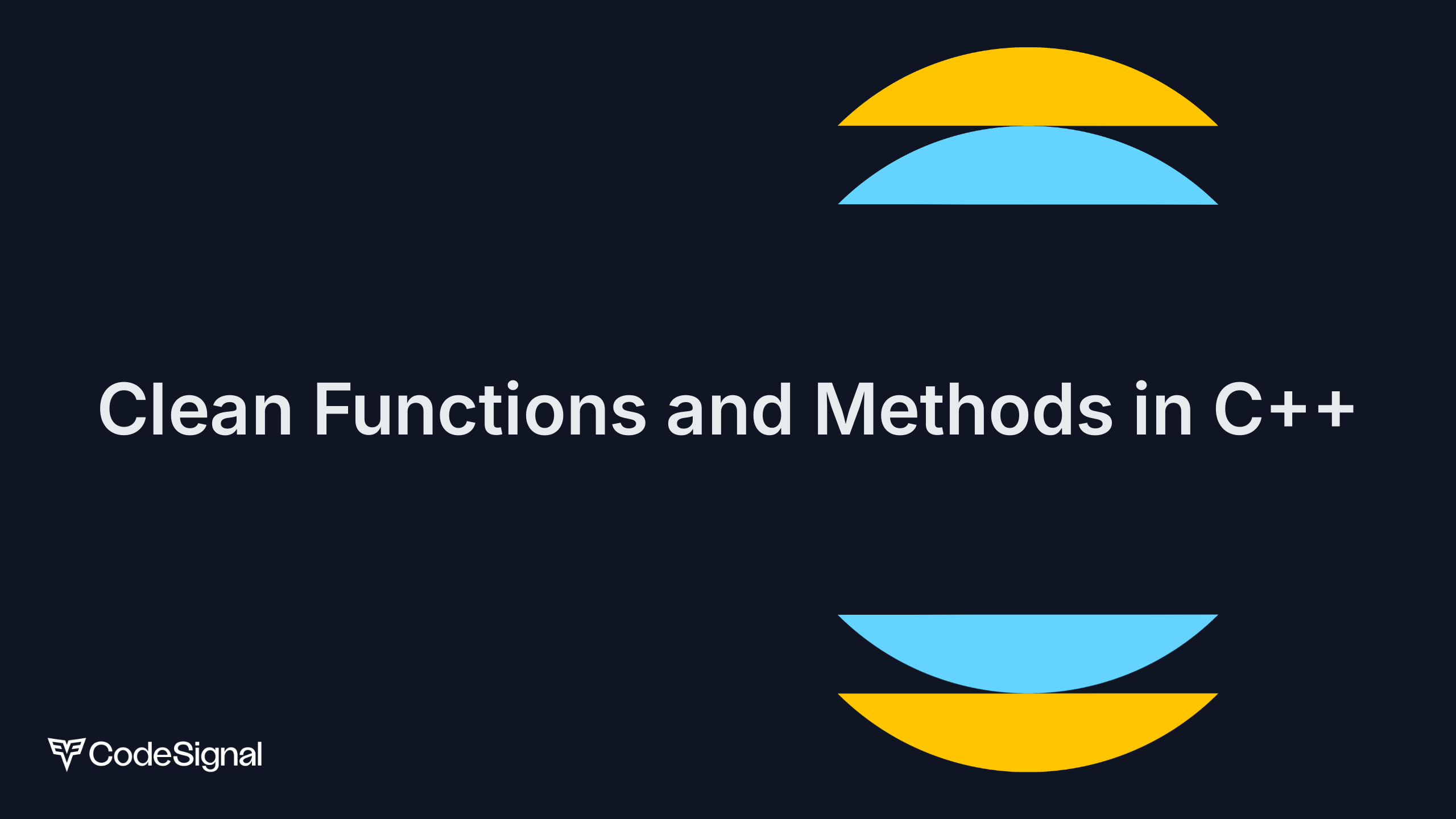 Clean Functions and Methods in C++ | CodeSignal Learn