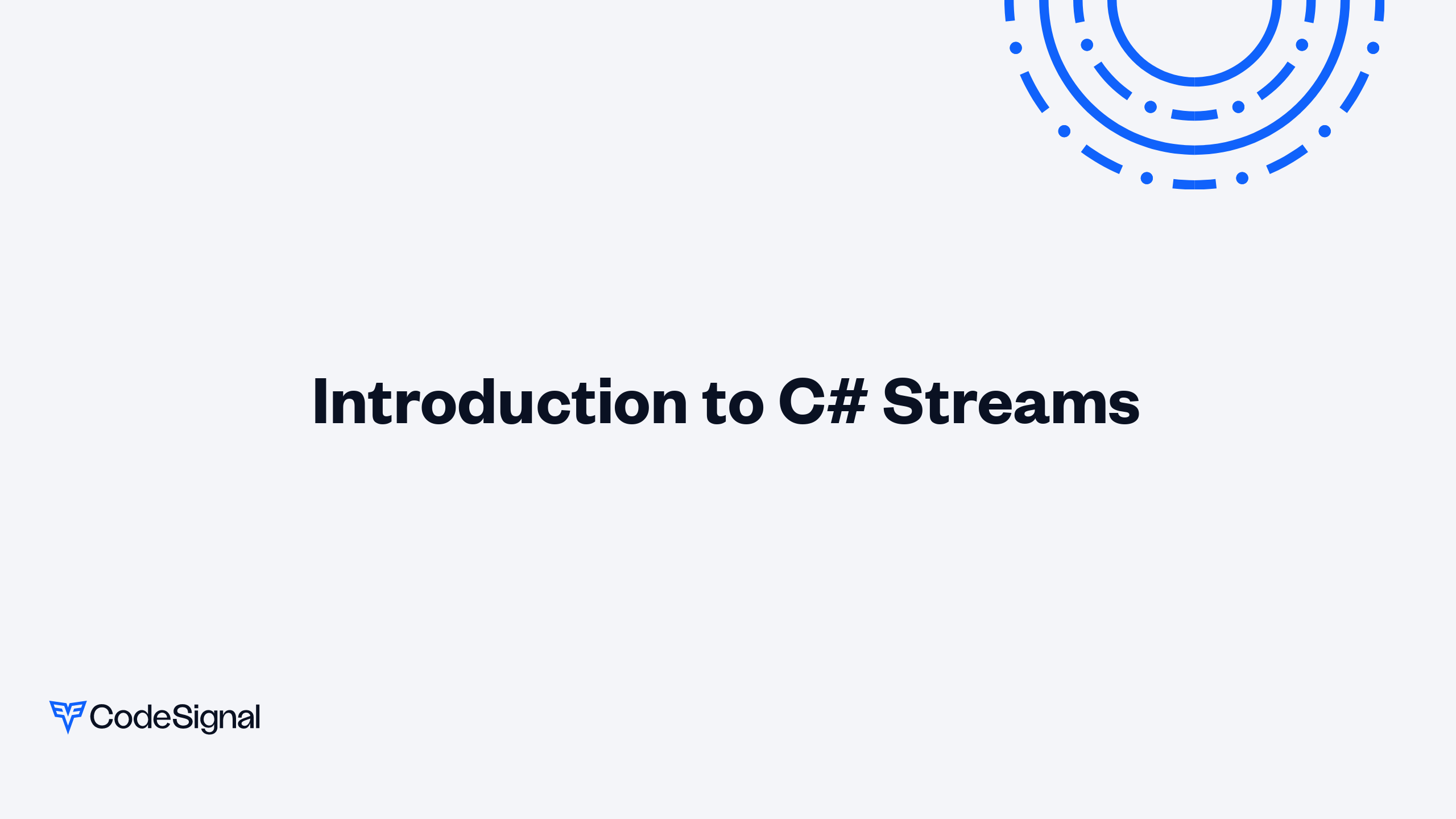 Introduction to C# Streams | CodeSignal Learn