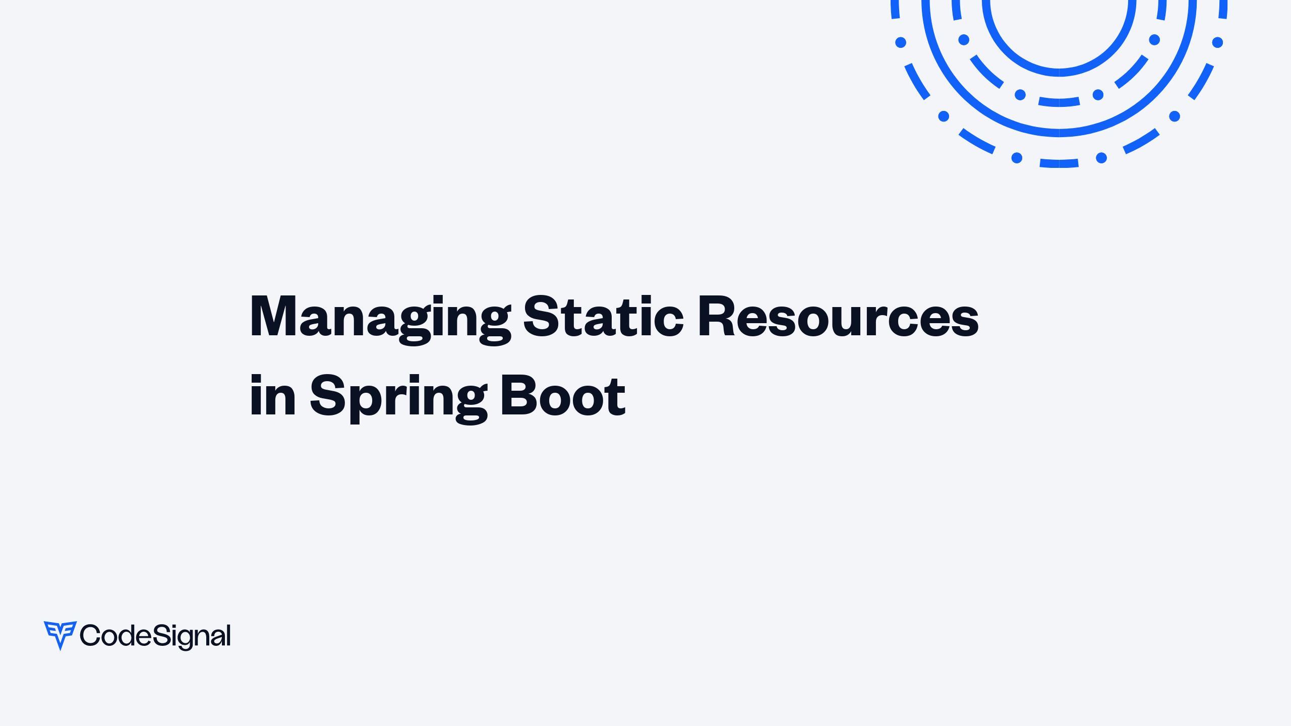 Managing Static Resources in Spring Boot | CodeSignal Learn