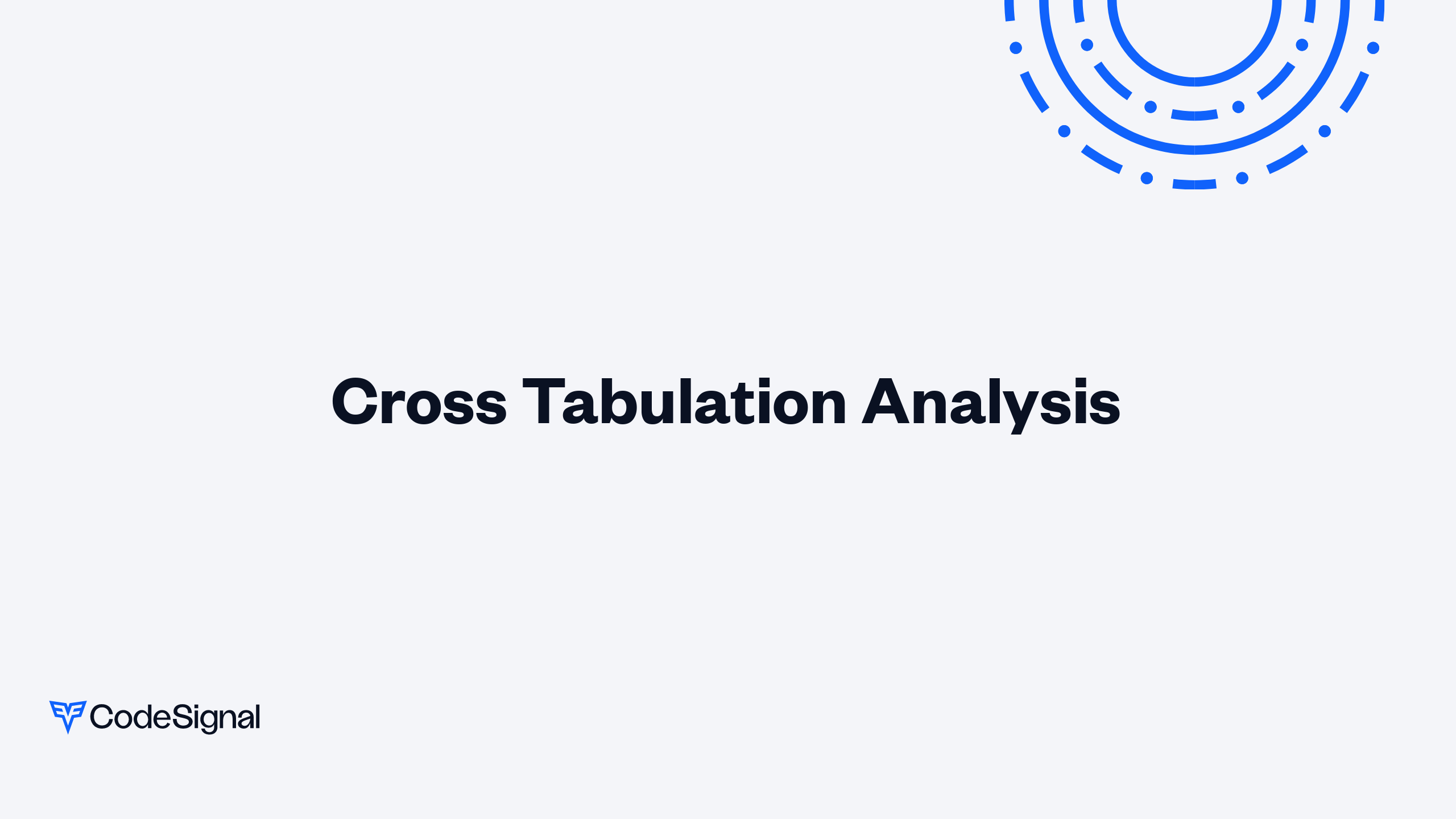 Cross Tabulation Analysis | CodeSignal Learn
