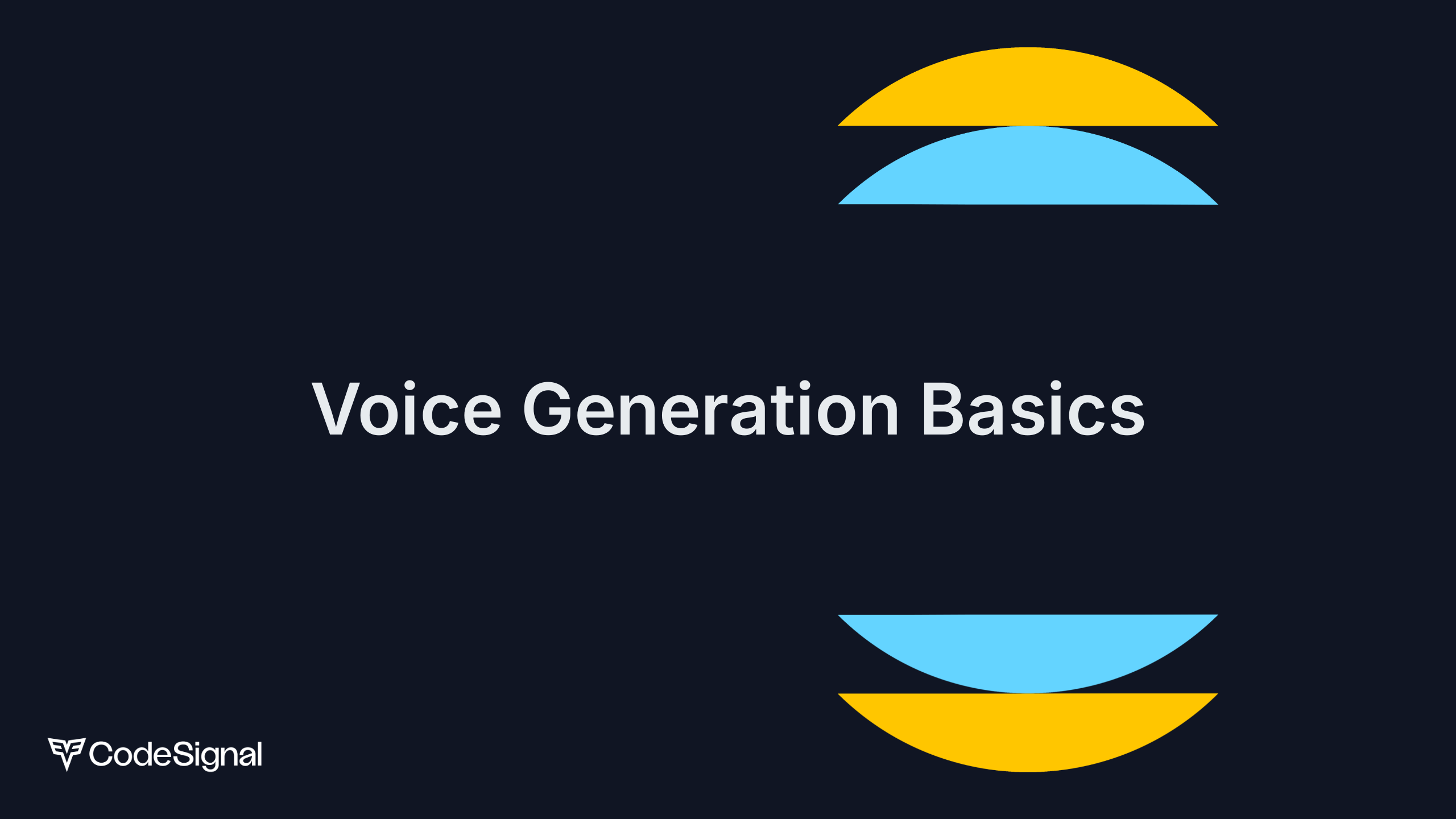 Voice Generation Basics | CodeSignal Learn