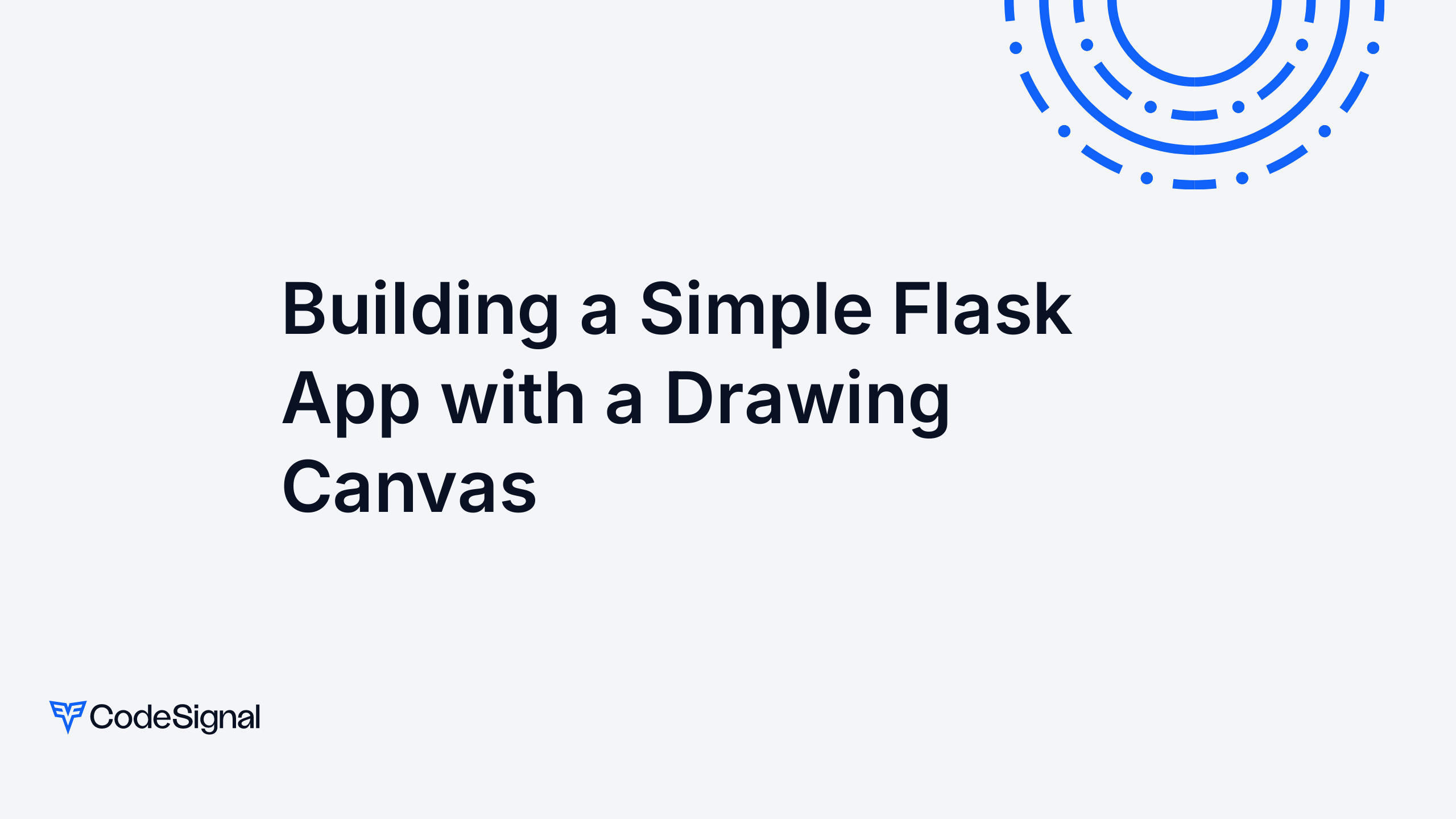 Building a Simple Flask App with a Drawing Canvas | CodeSignal Learn