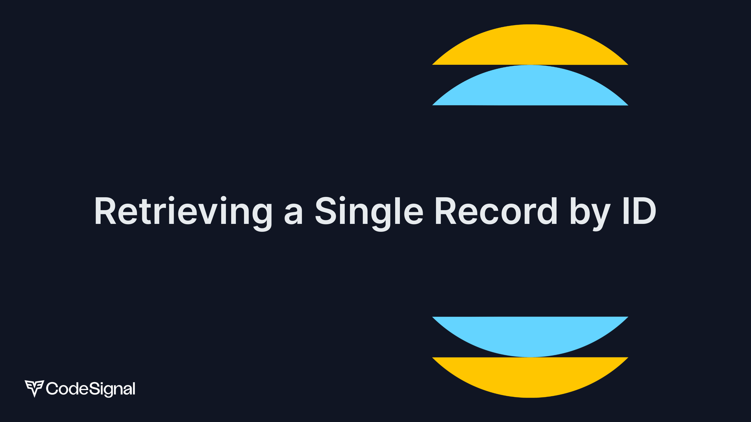 Retrieving A Single Record By Id Codesignal Learn