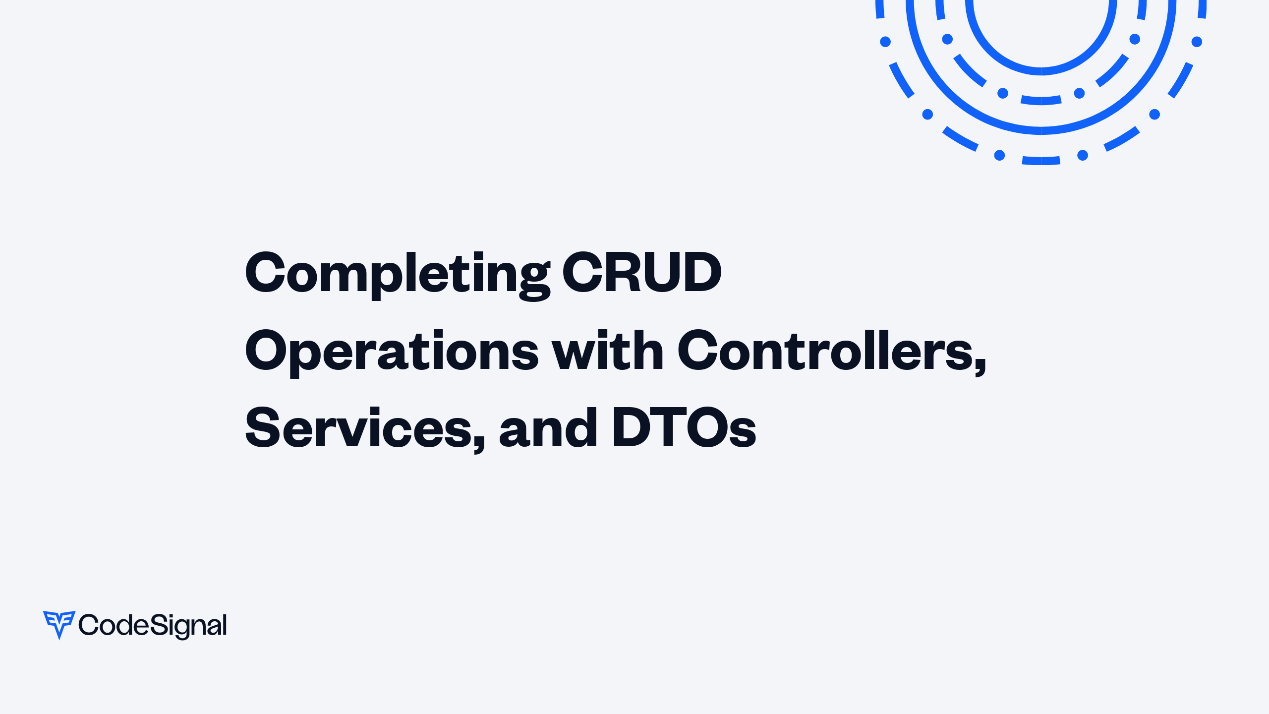 Completing CRUD Operations with Controllers, Services, and DTOs ...