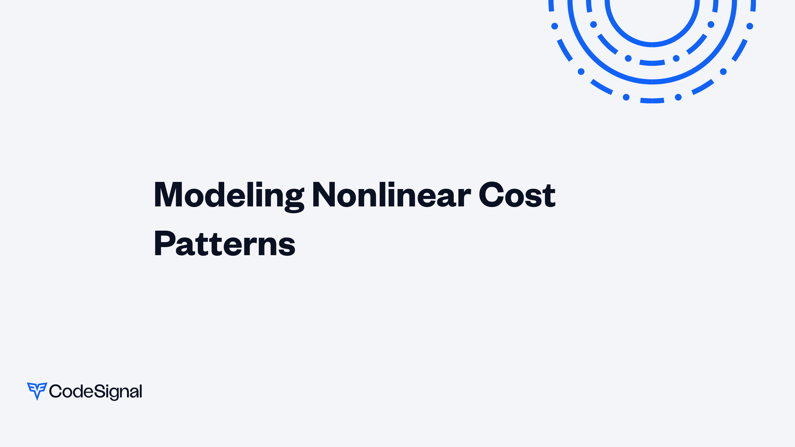 Modeling Nonlinear Cost Patterns | CodeSignal Learn