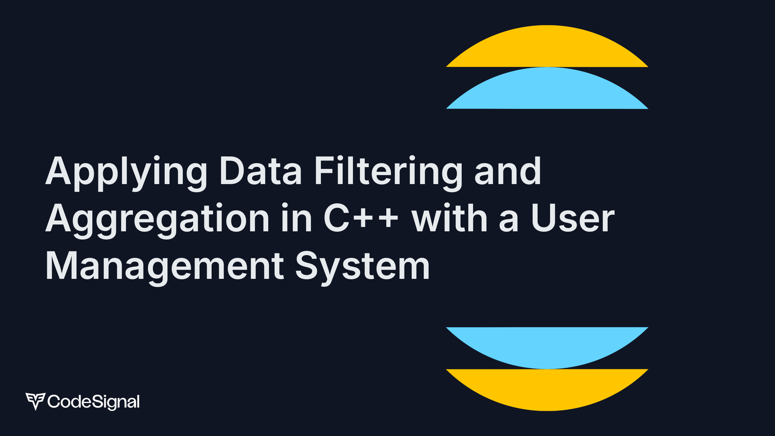 Applying Data Filtering and Aggregation in C++ with an User Management ... Applying Data Filtering and Aggregation in C++ with an User Management ...