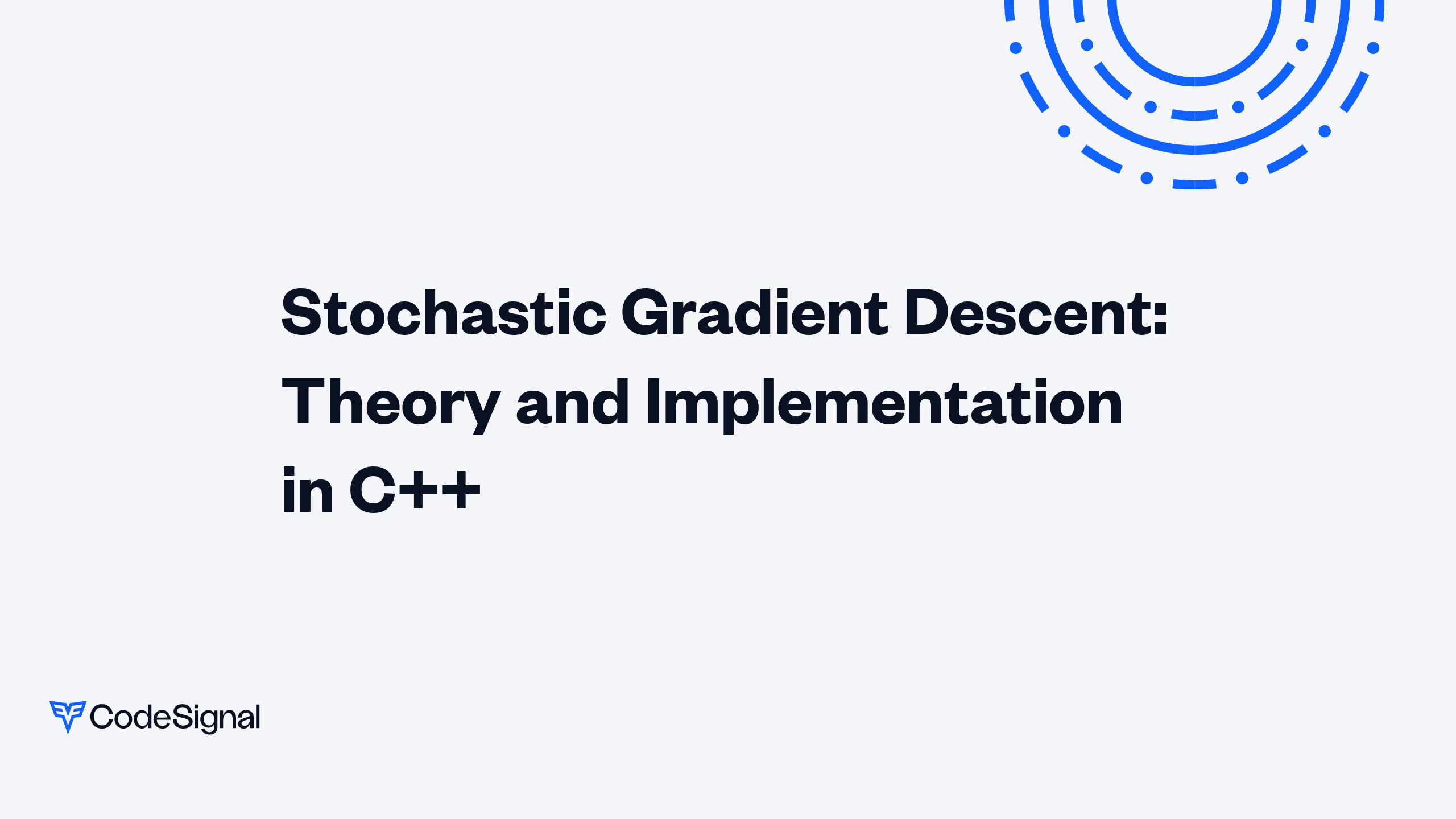 Stochastic Gradient Descent: Theory and Implementation in C++ ...