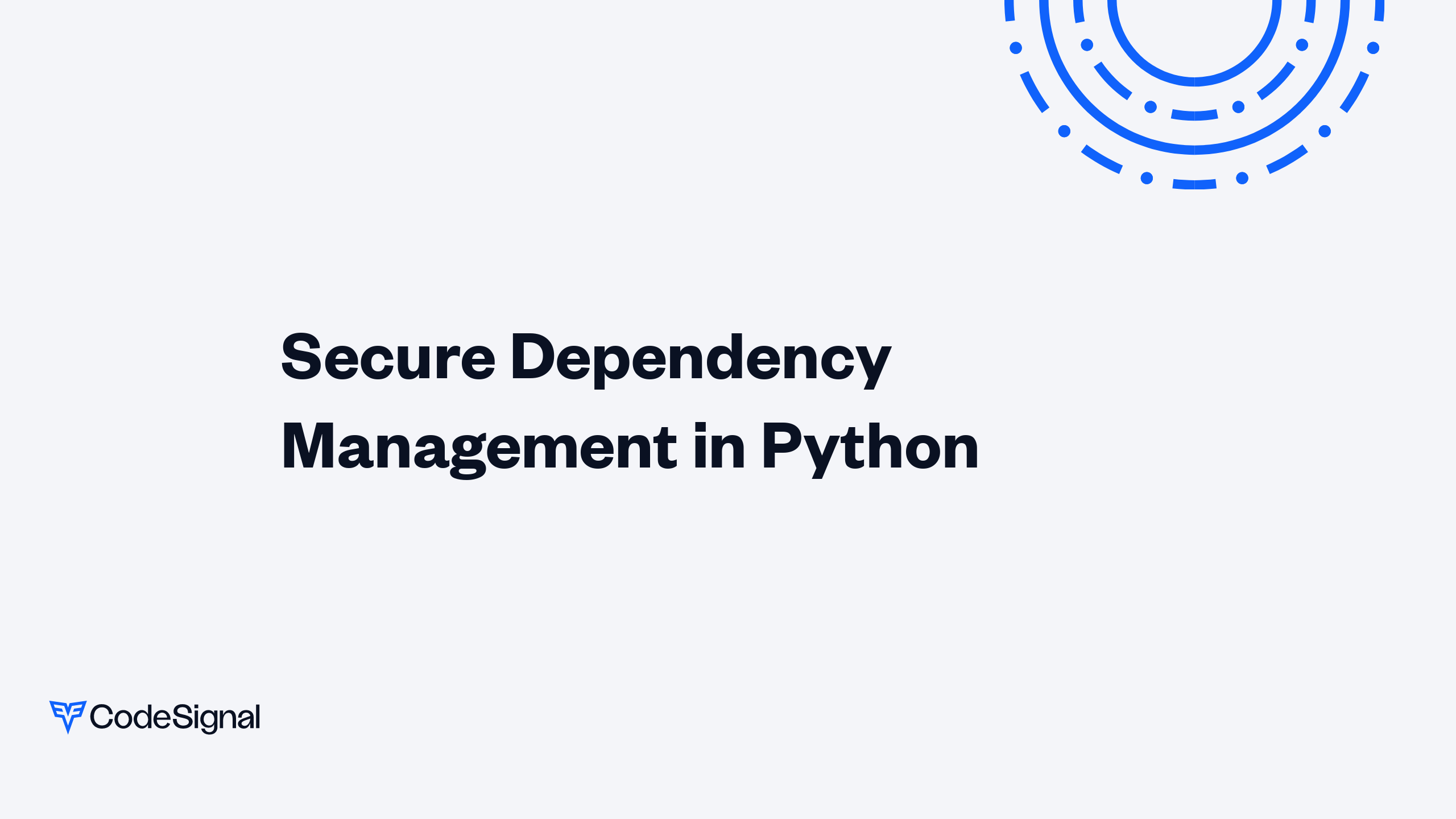 Secure Dependency Management In Python Codesignal Learn