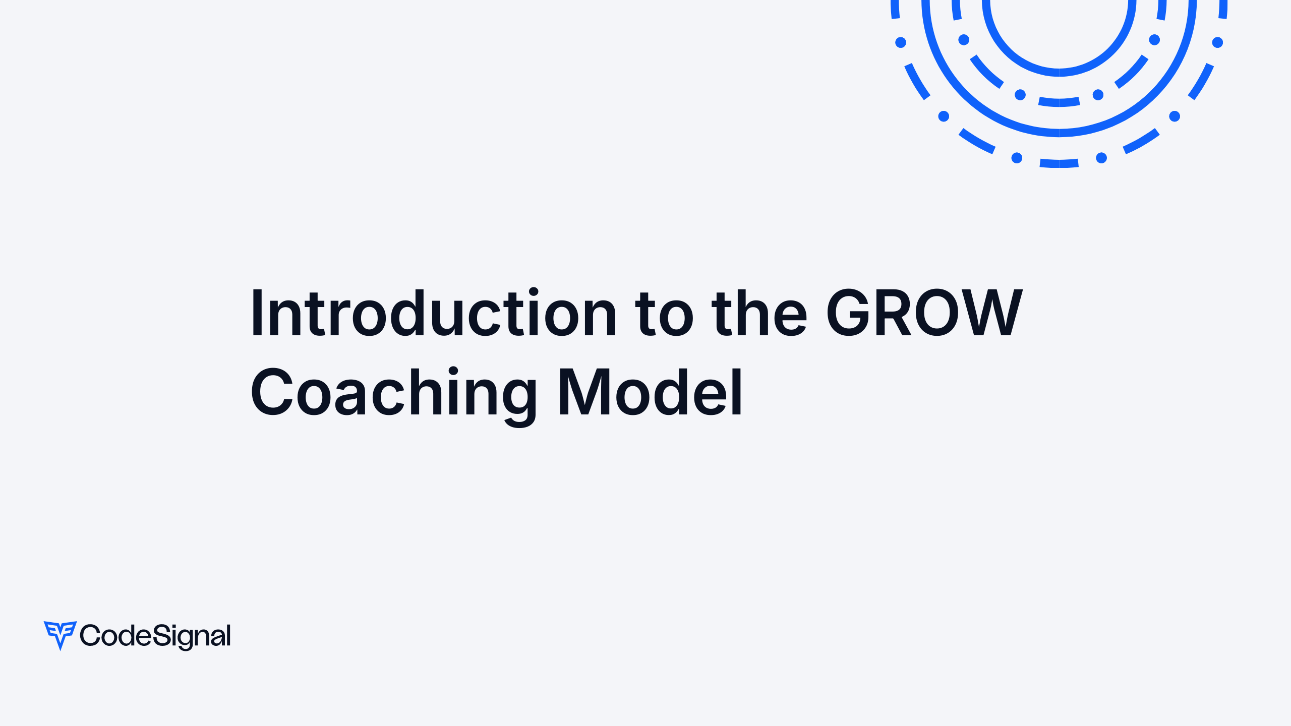 Introduction to the GROW Coaching Model | CodeSignal Learn