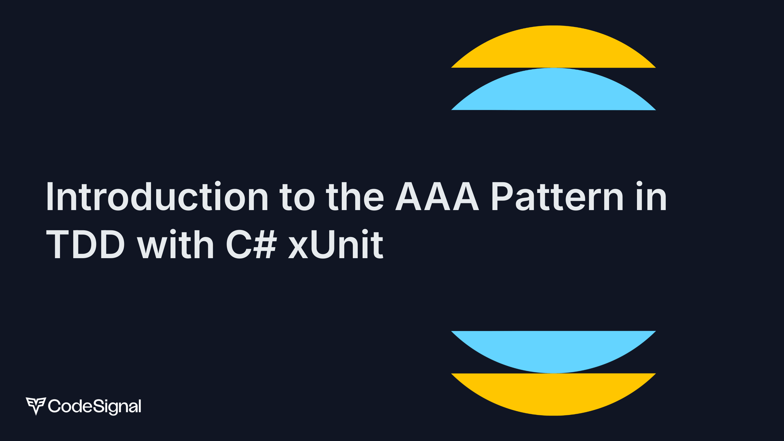 Introduction To The Aaa Pattern In Tdd With C Xunit Codesignal Learn 8080