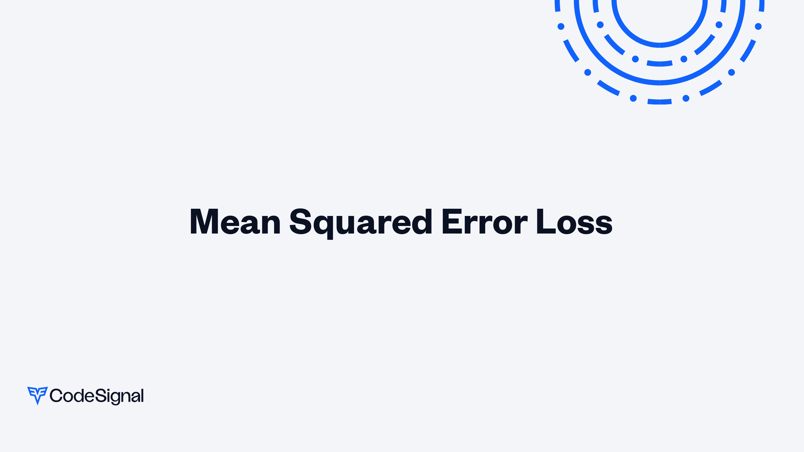 Mean Squared Error Loss | CodeSignal Learn