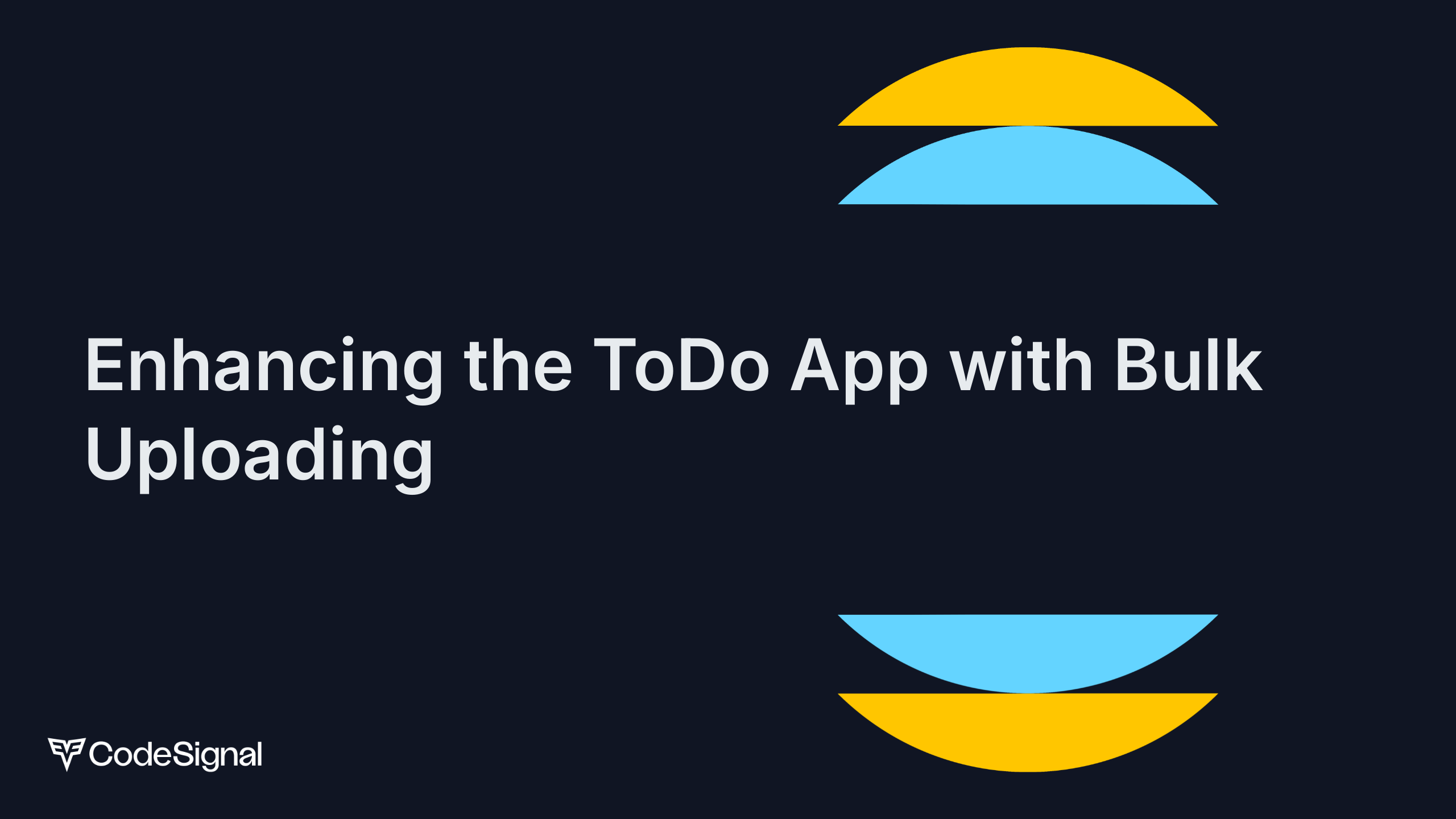 Bulk Uploading Items In The Todo App Codesignal Learn