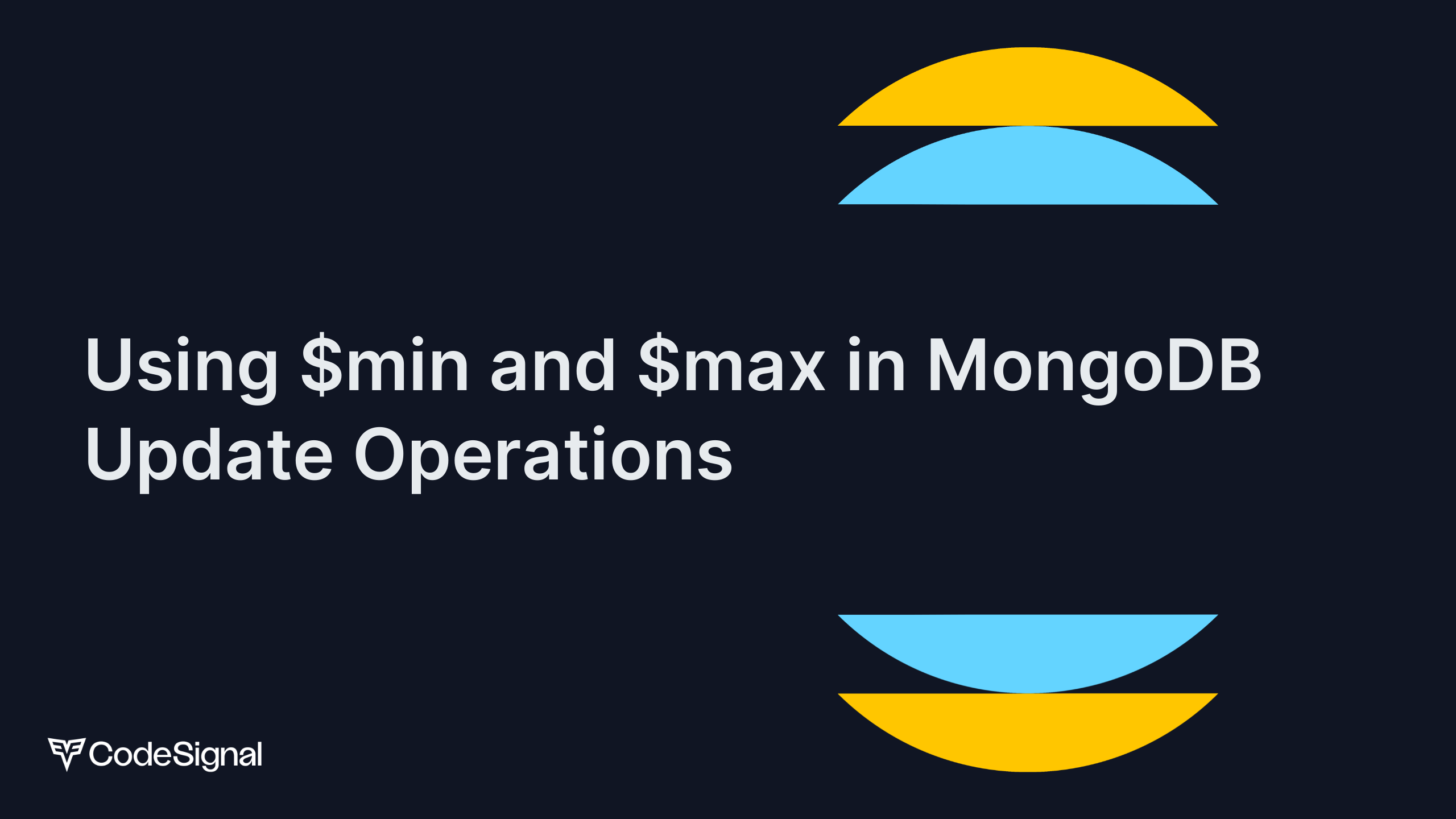 Using Min And Max In Mongodb Update Operations Codesignal Learn