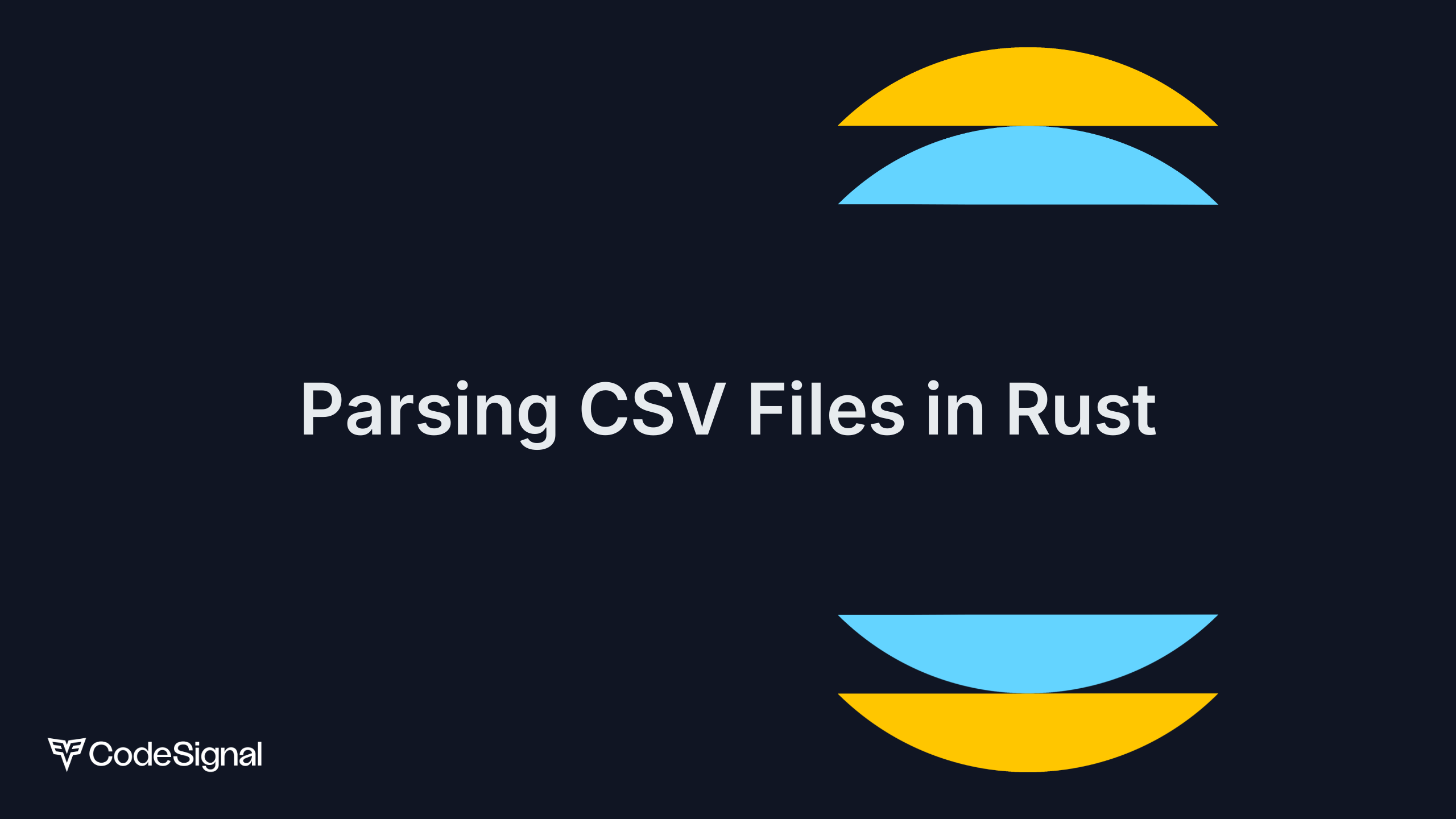 Parsing CSV Files in Rust | CodeSignal Learn