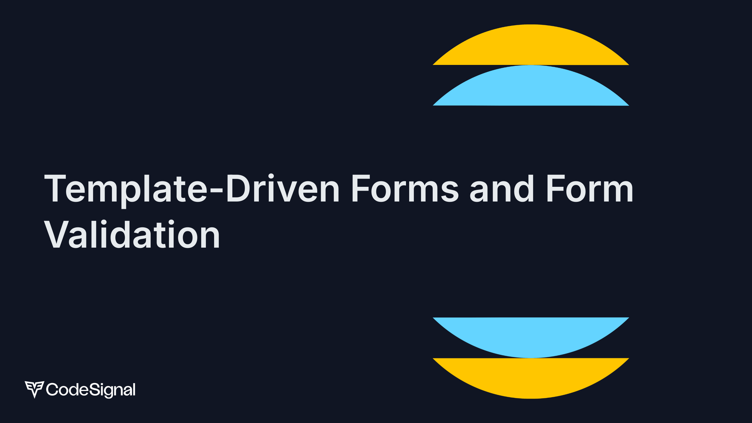 Template-Driven Forms and Form Validation | CodeSignal Learn