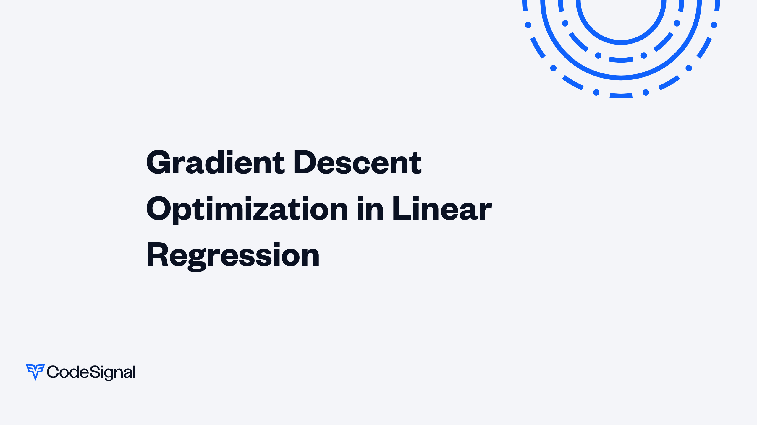 Gradient Descent Optimization in Linear Regression | CodeSignal Learn