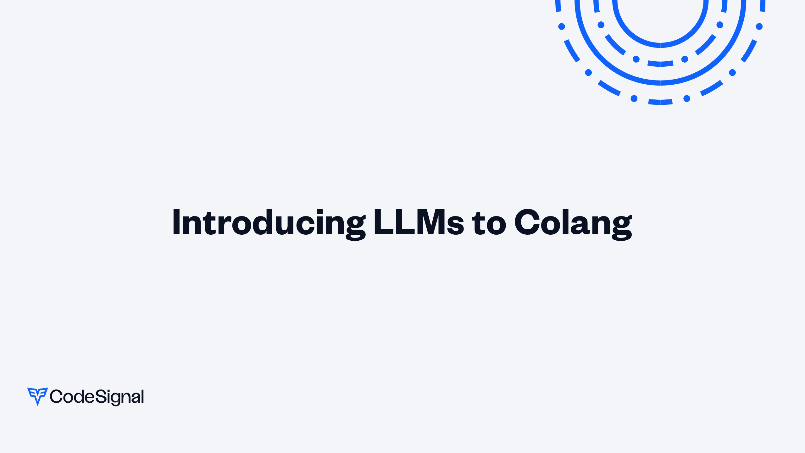Introducing LLMs to Colang | CodeSignal Learn