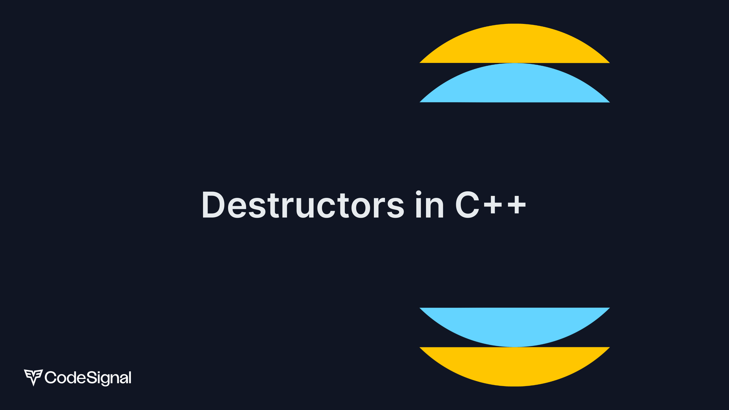 Destructors in C++ | CodeSignal Learn