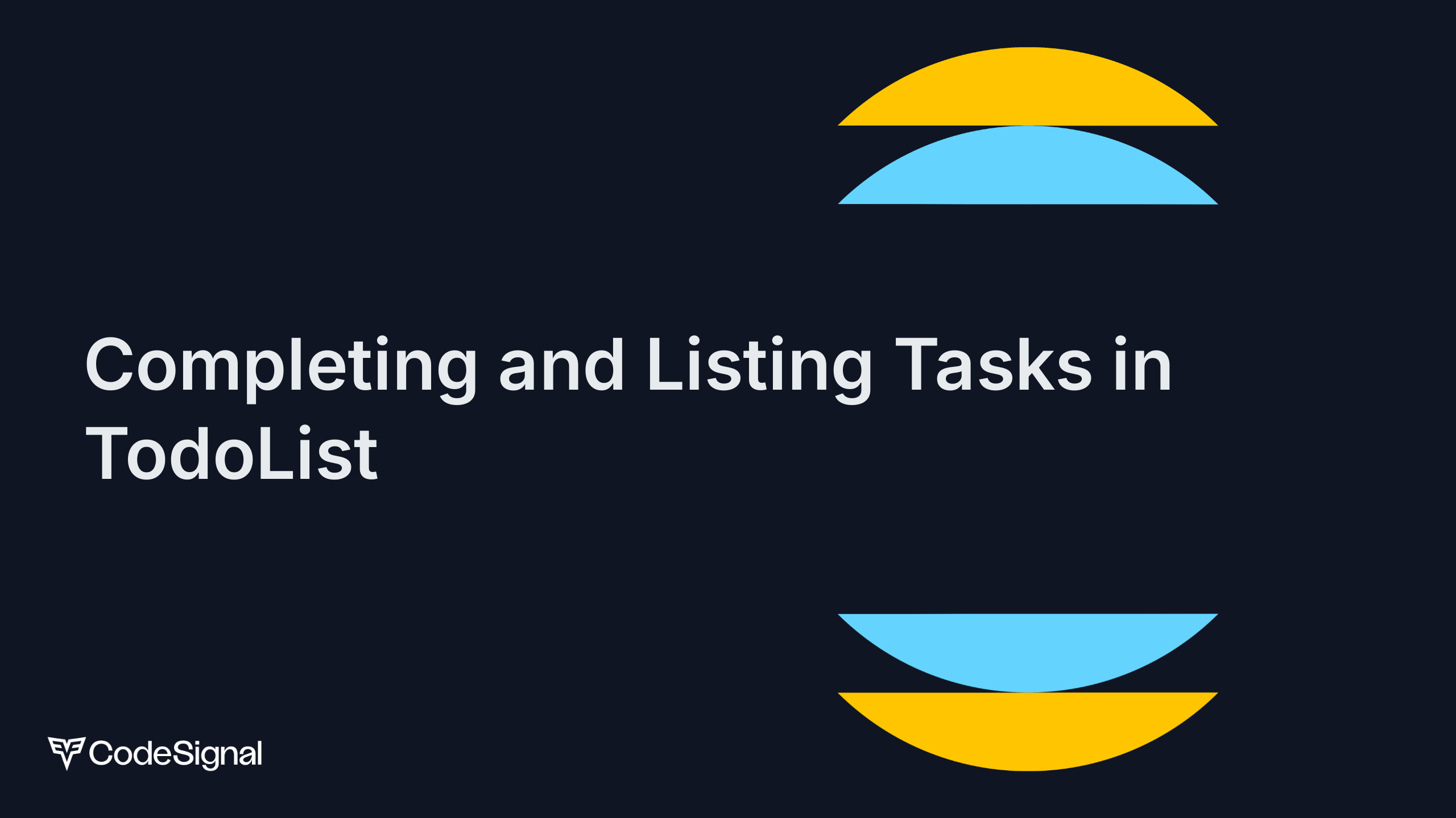 Completing and Listing Tasks in TodoList | CodeSignal Learn