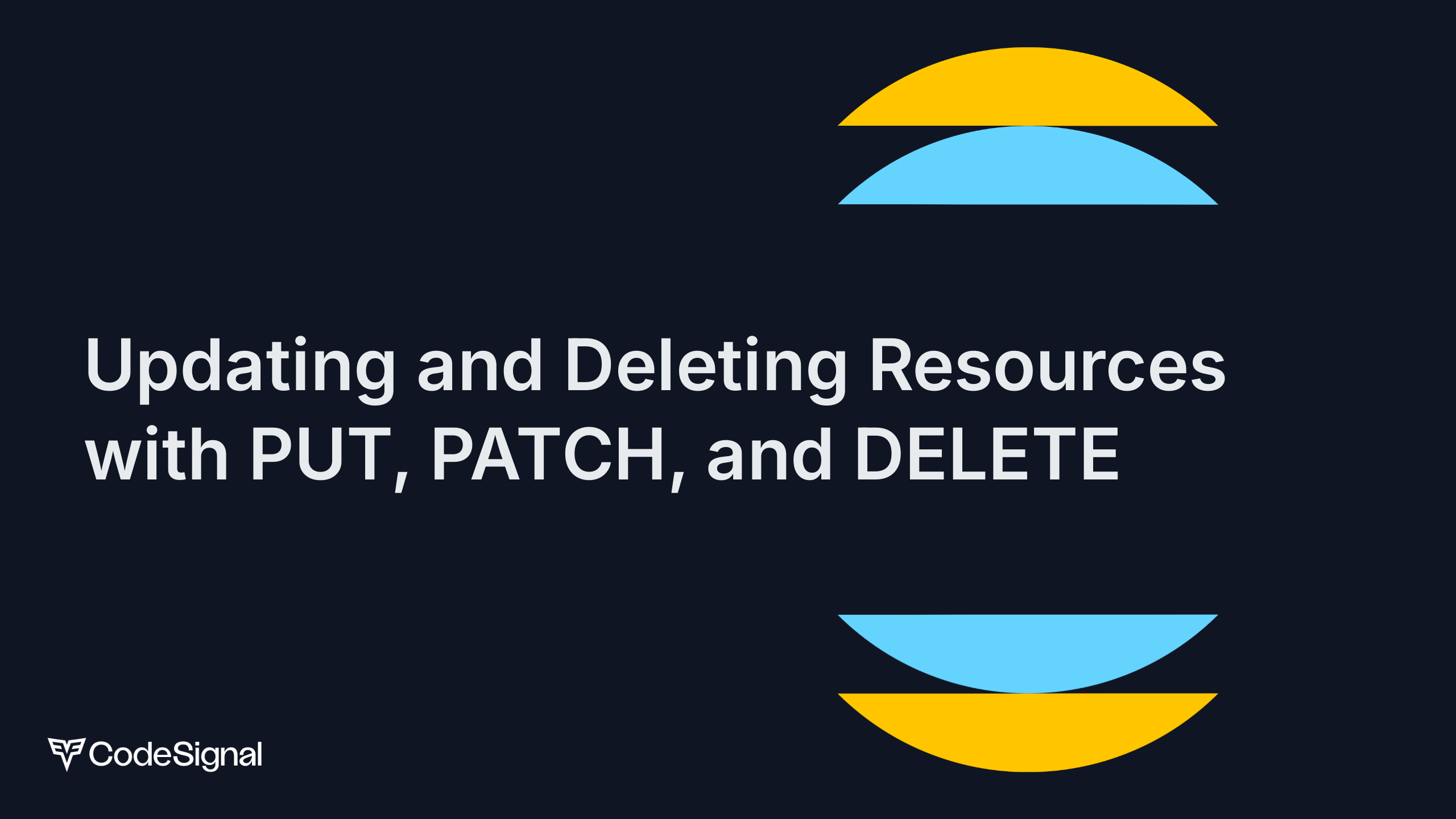 Updating and Deleting Resources with PUT, PATCH, and DELETE ...
