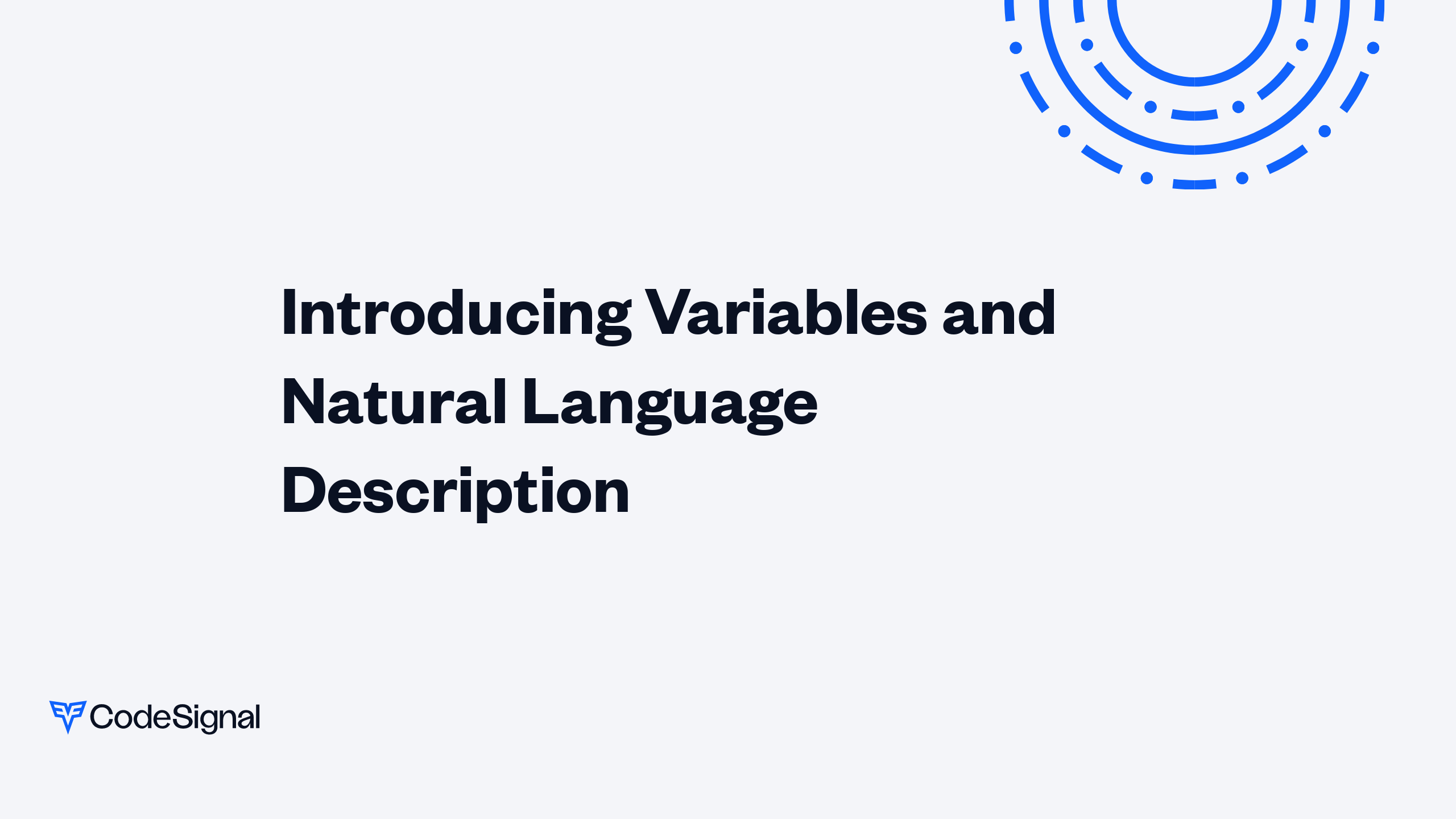 Introducing Variables and Natural Language Description | CodeSignal Learn