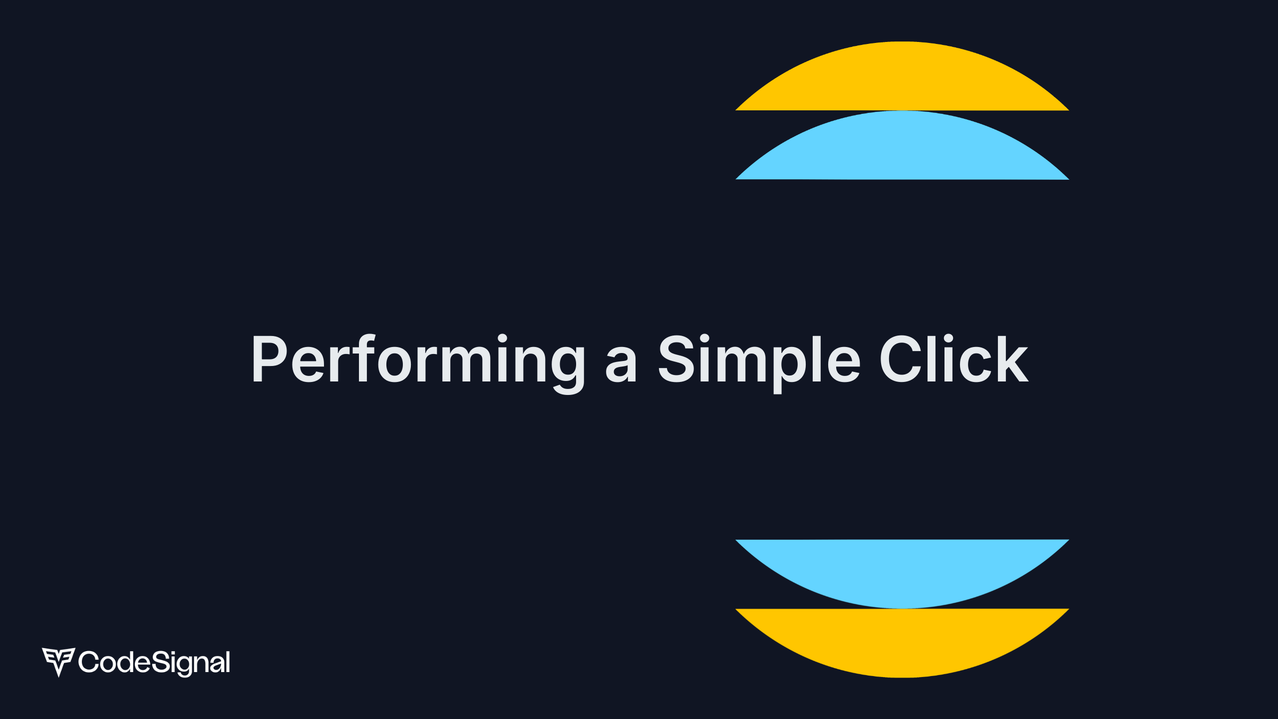 Performing a Simple Click | CodeSignal Learn