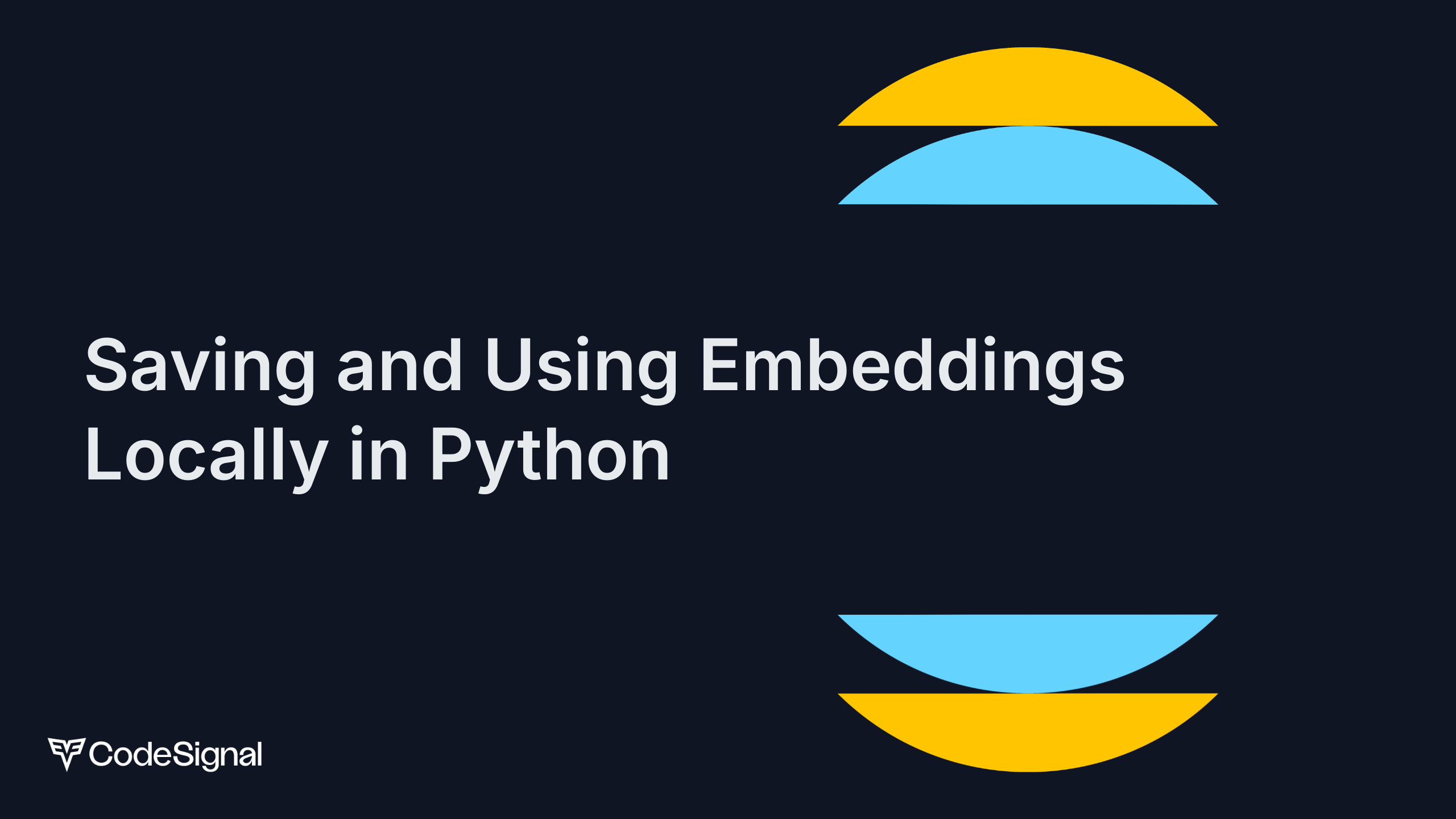 Saving and Using Embeddings Locally in Python | CodeSignal Learn