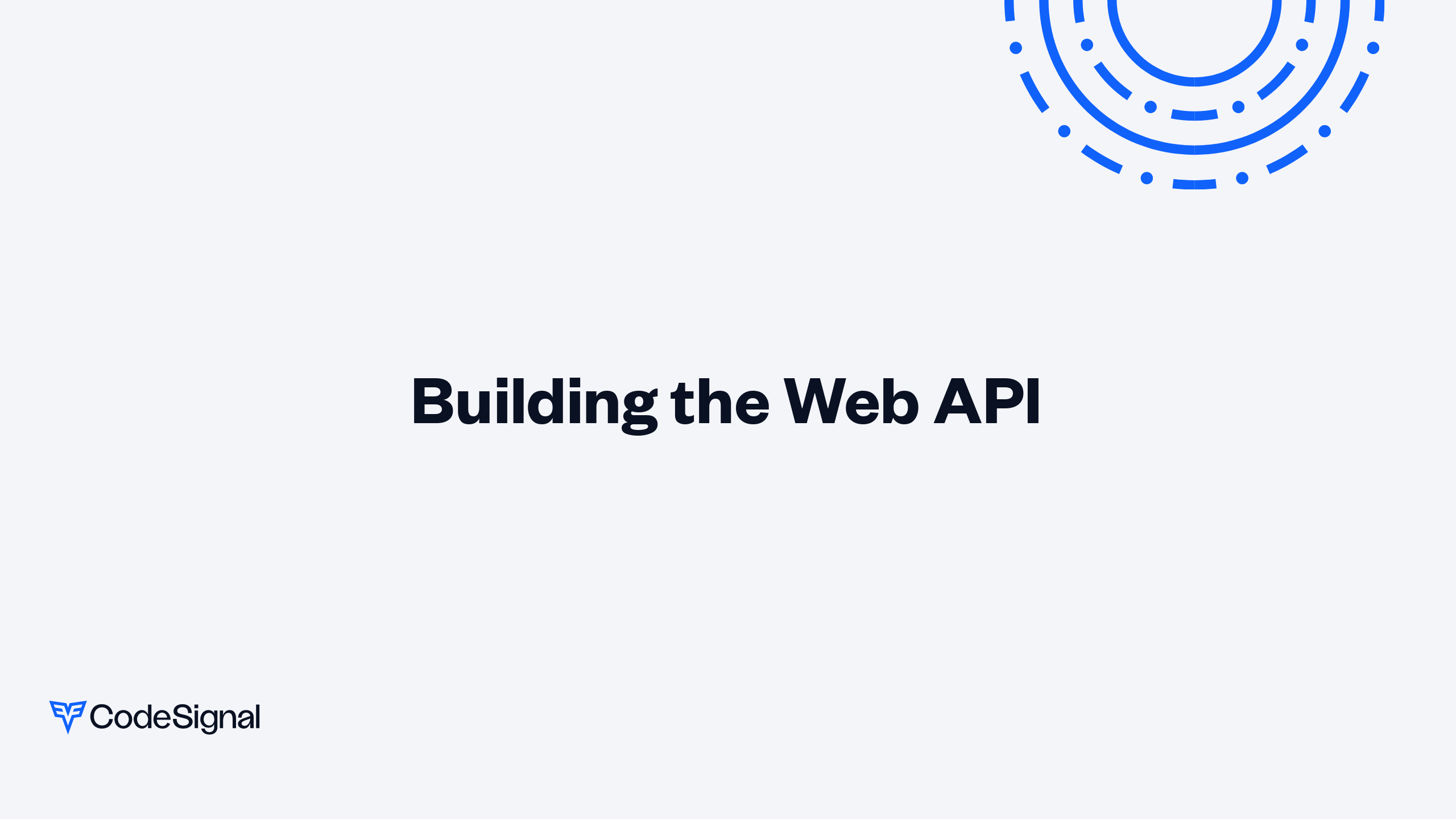 Building the Web API | CodeSignal Learn