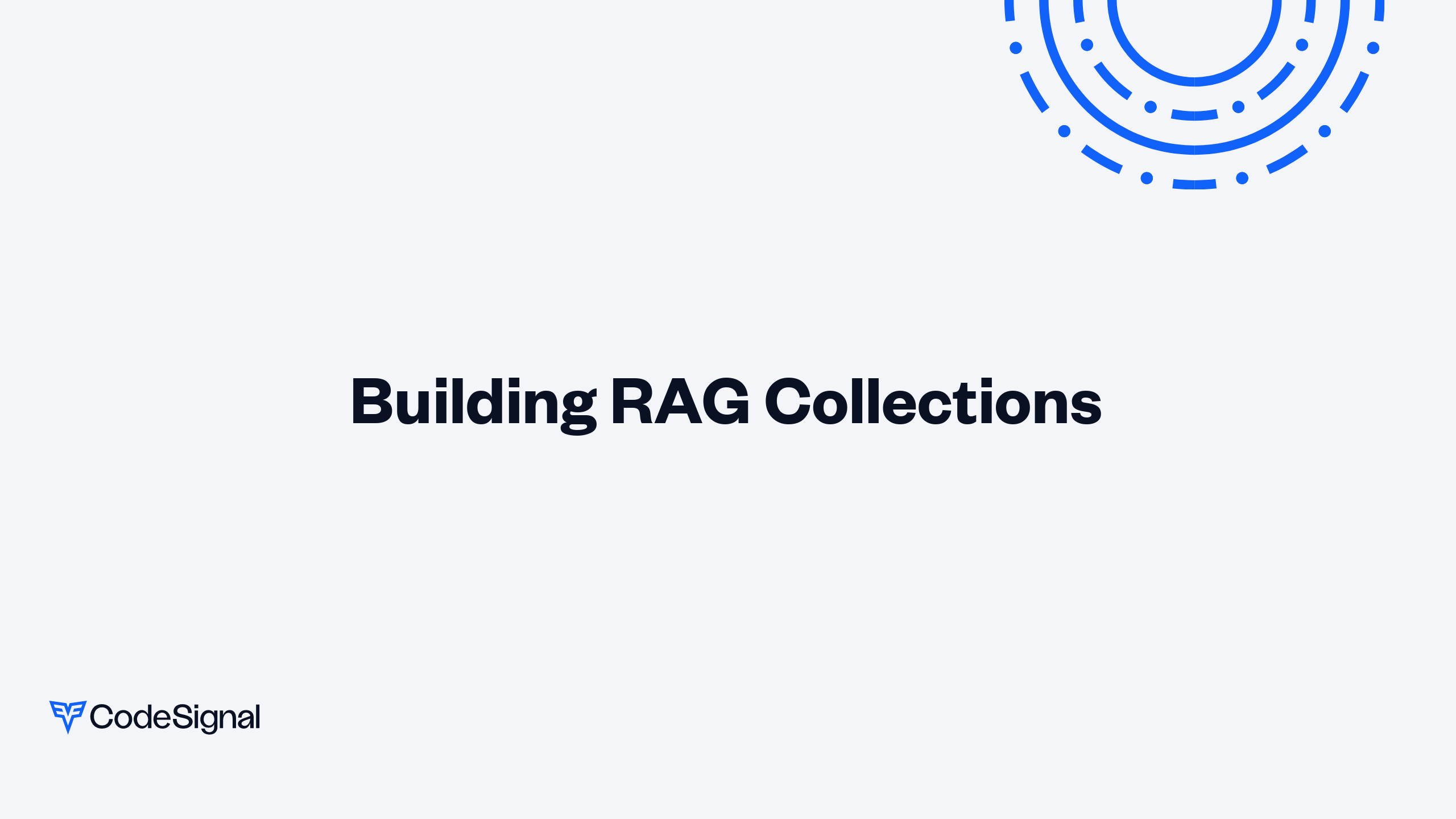 Building RAG Collections | CodeSignal Learn